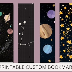 Printable Solar System Bookmarks for Kids, Digital Download, Space ...