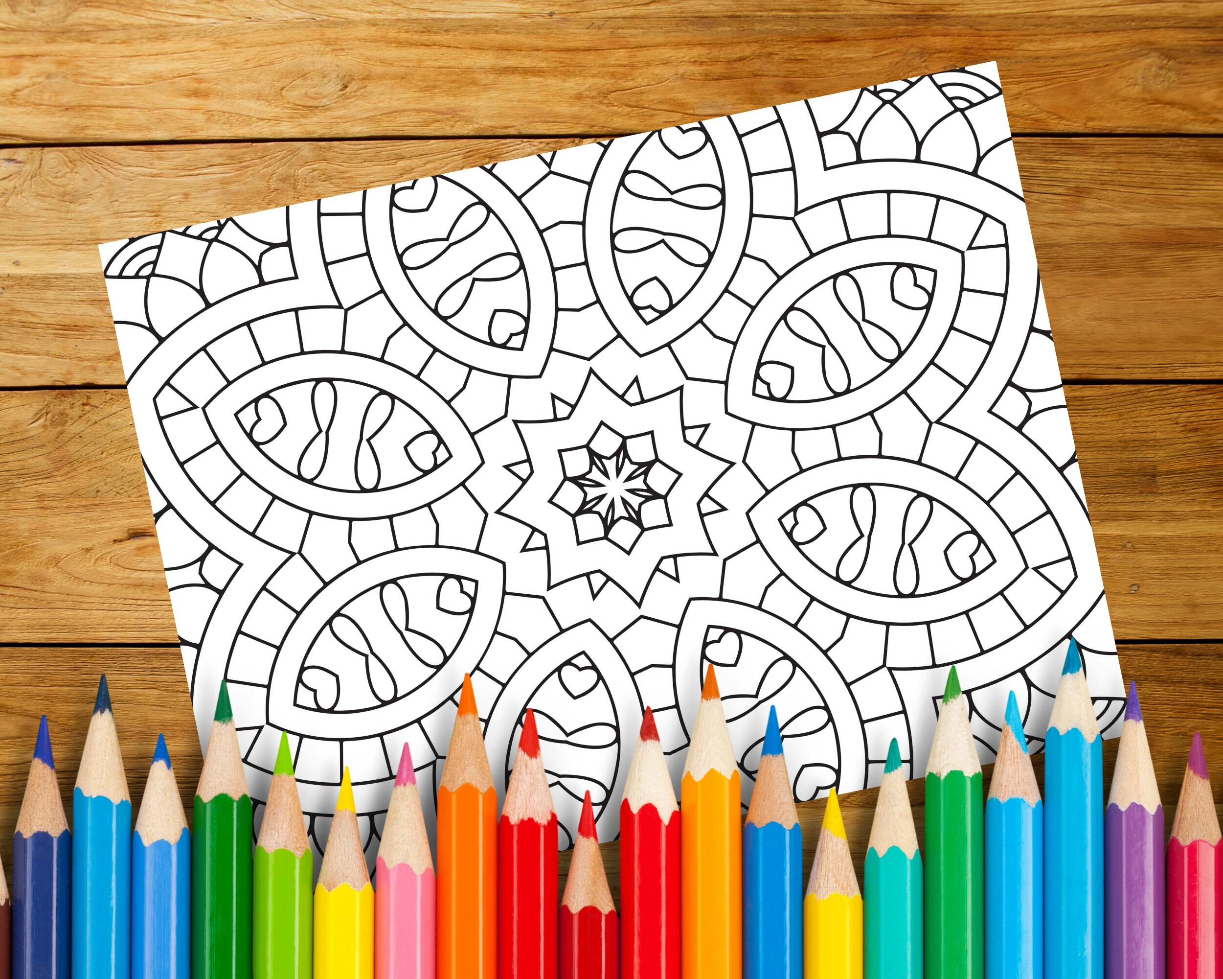 Giant Coloring Poster Mandala Coloring Poster Adult Coloring - Etsy