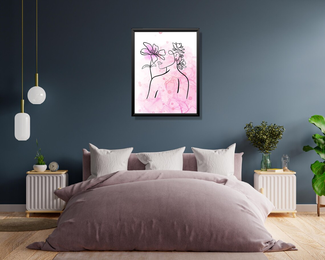 Line Drawing Woman, Digital Download, Woman Line Art Print, Feminist ...