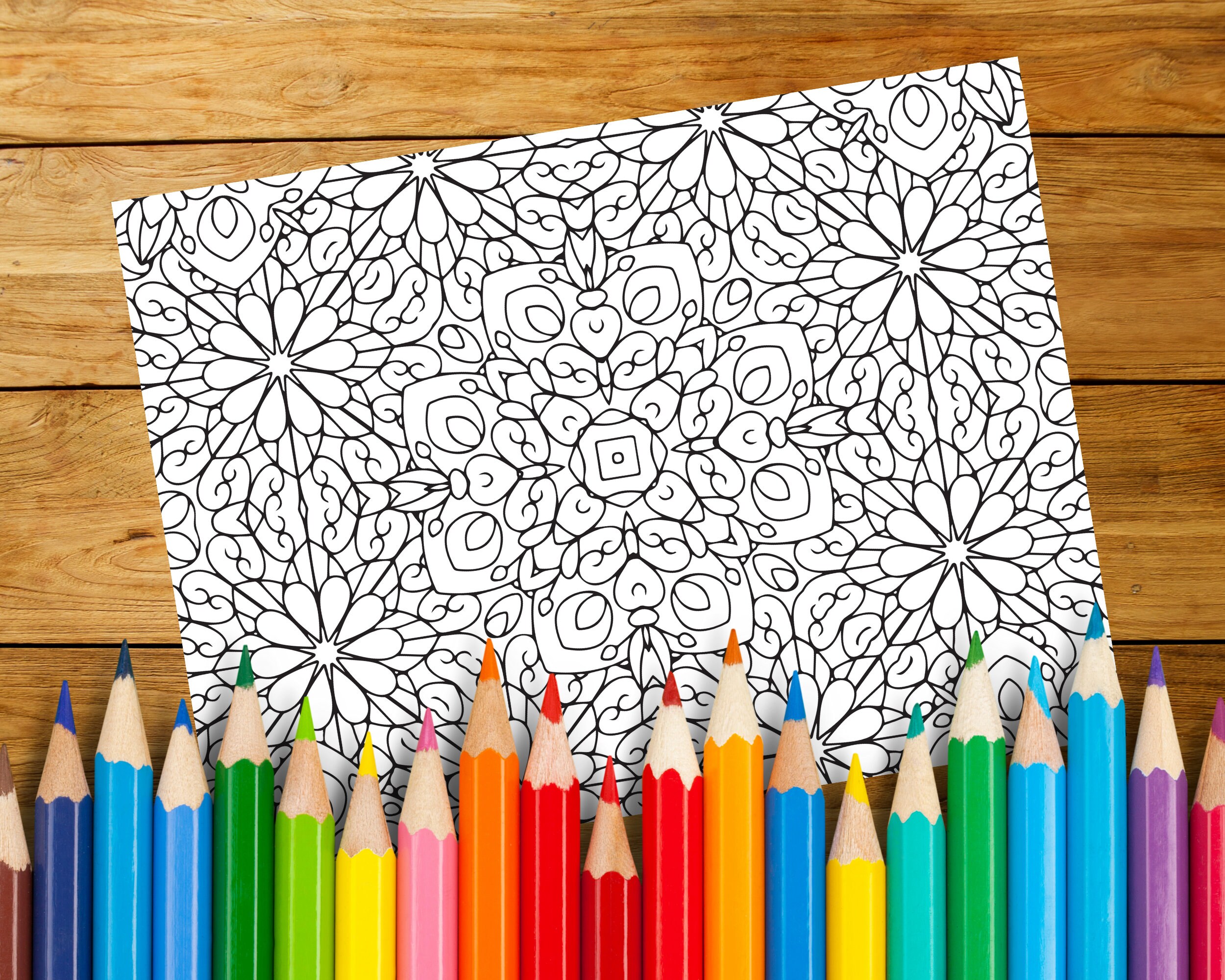 Giant Coloring Poster Mandala Coloring Poster Adult Coloring - Etsy