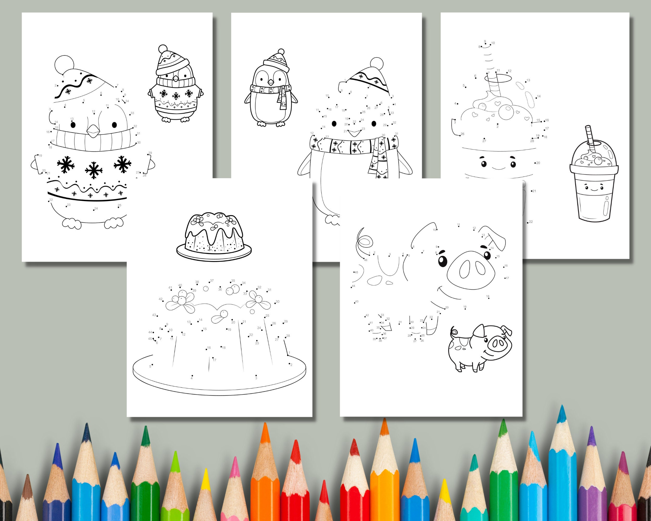 Dot to Dot Book for Kids Printable Activity Pages With - Etsy