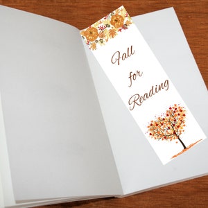 Printable Bookmark, Set of Ten Fall Design Printable, Digital Product ...