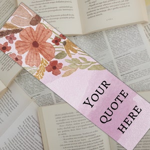 Printable Custom Bookmarks, Bookmark Set of 4, Digital Bookmarks ...