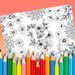Giant Coloring Poster, Coloring Poster With Letters, Floral Coloring ...