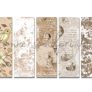 Printable Bookmark, Bookmark Set of 10, Vintage Print, Vintage Bookmark ...