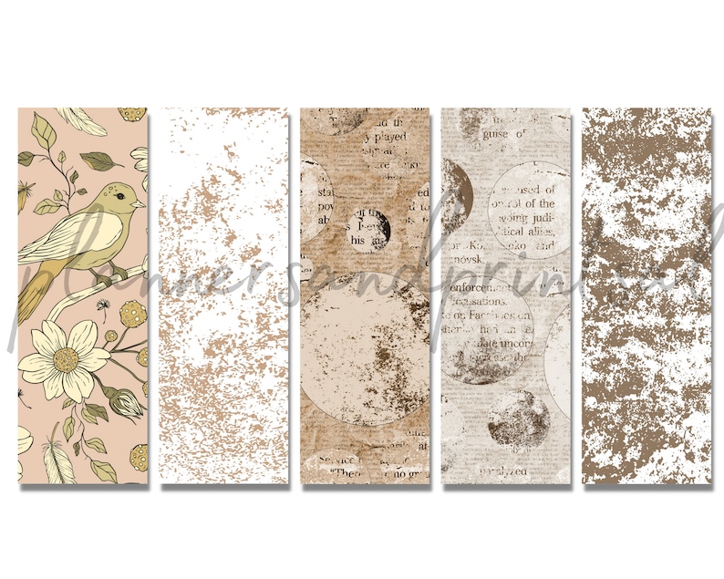 Printable Bookmark Bookmark Set of 10 Vintage Print Vintage - Etsy