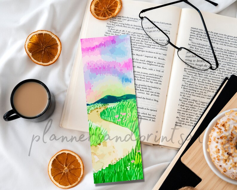 Printable Bookmarks With Watercolor Illustrations, Bookmark Set of 10 ...