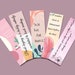 Printable Bookmark, Digital Product, Set of Five, Digital Bookmark ...
