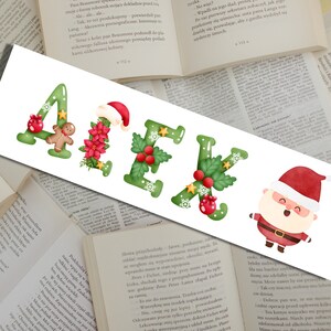 Printable Custom Bookmarks, Christmas Bookmarks, Bookmark for Kids ...