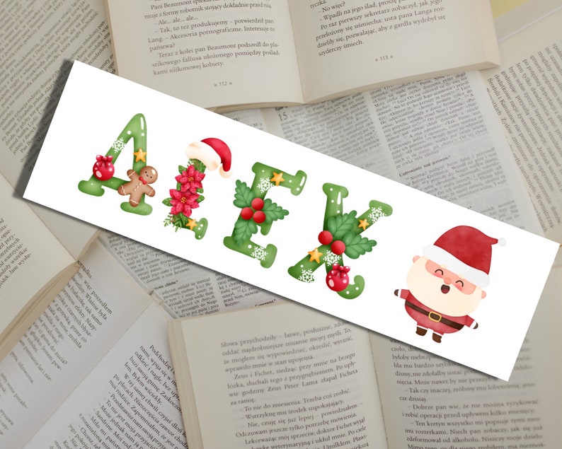 Printable Custom Bookmarks, Christmas Bookmarks, Bookmark for Kids ...