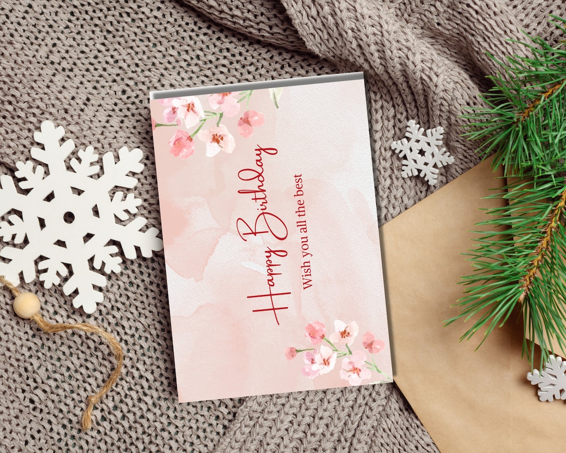 Printable Birthday Card Birthday Card for Friend Happy - Etsy