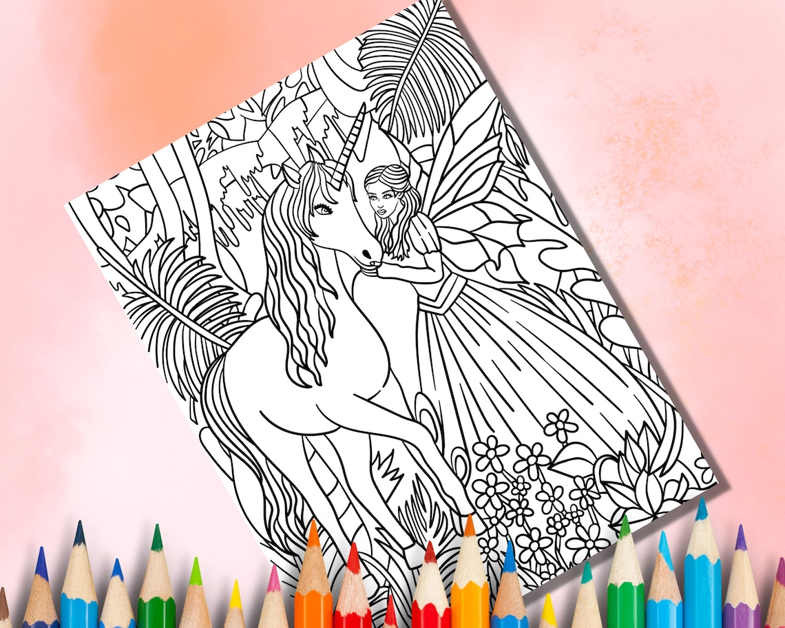 Fairy Coloring Poster, Coloring Posters, Coloring Sheets, A3 Document ...