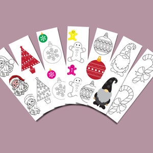 7 Printable Coloring Bookmarks for Christmas to Color, Coloring School ...