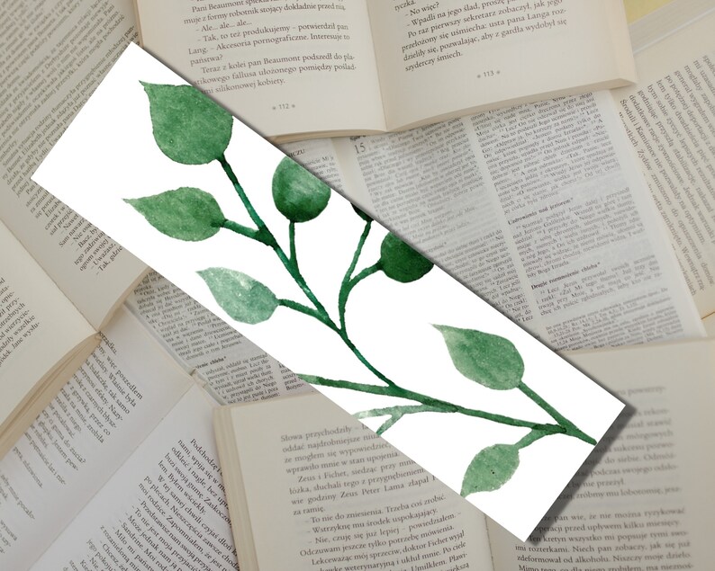 Eucalyptus Watercolor Bookmarks: Botanical Print Set of 8 (digital ...