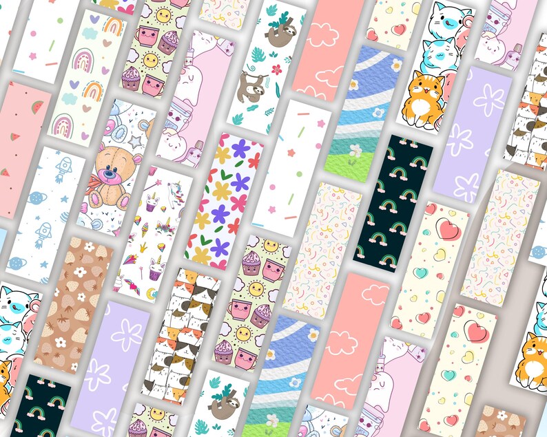 Cute Printable Bookmarks | Set of 20 Digital Bookmarks | Bookish Prints ...