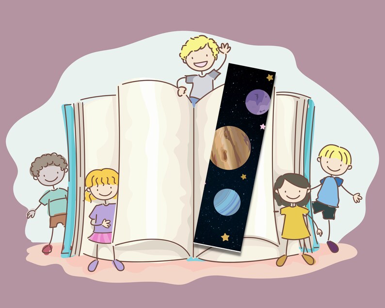Printable Solar System Bookmarks for Kids, Digital Download, Space ...