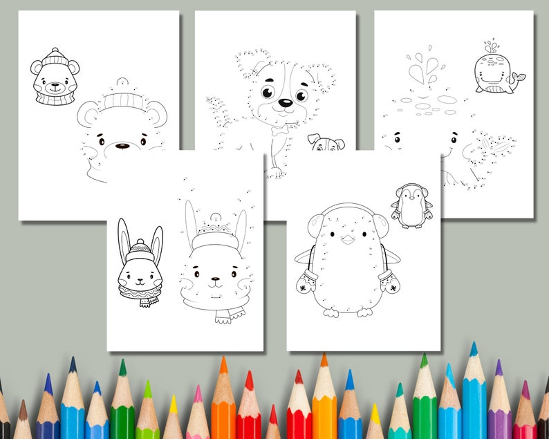 Dot to Dot Book for Kids Printable Activity Pages With - Etsy