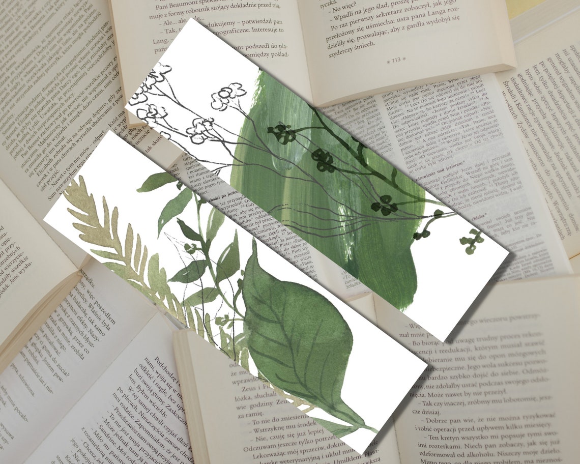 Printable Bookmarks, Botanical Print, Floral Print, Digital Bookmarks ...