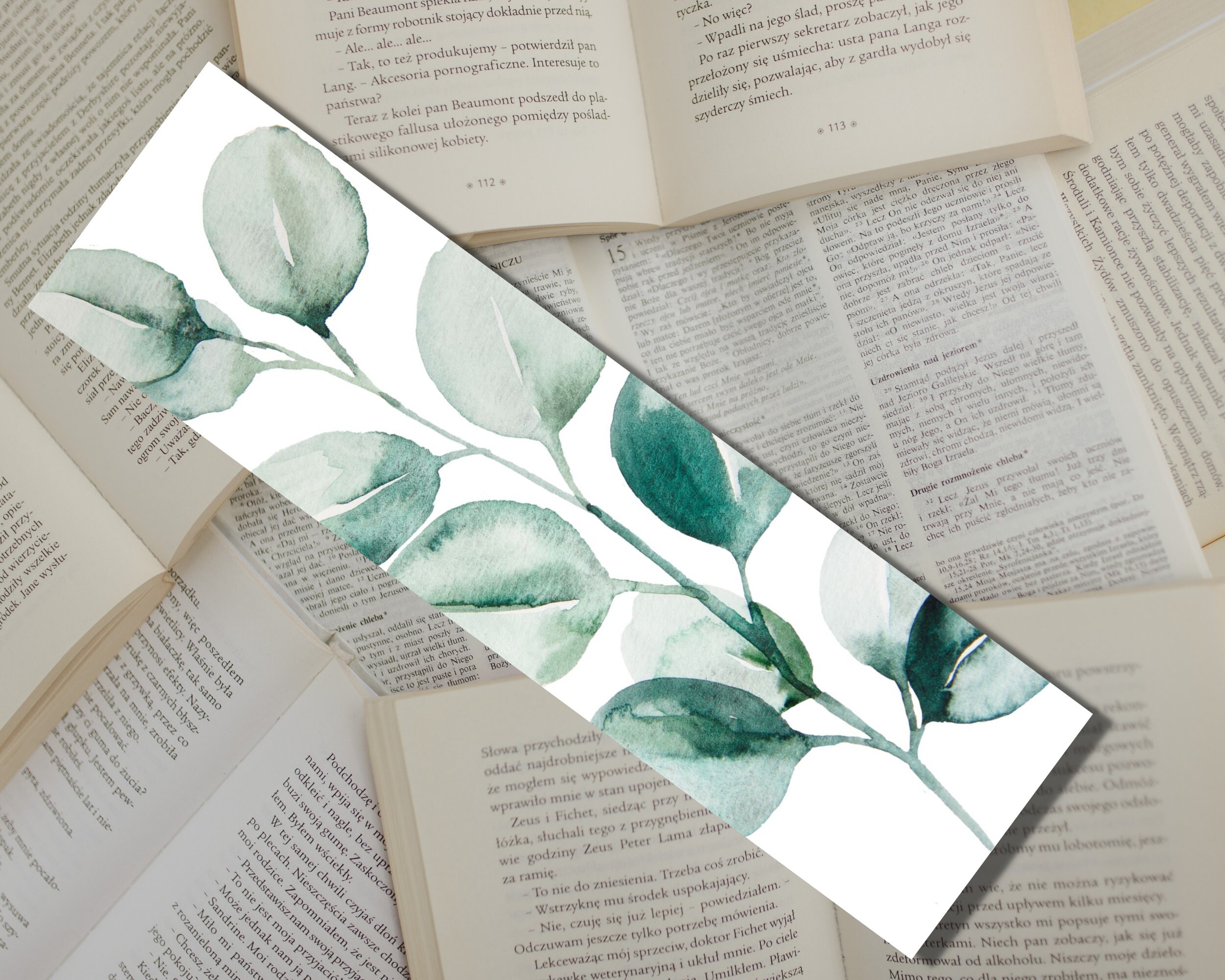 Eucalyptus Watercolor Bookmarks: Botanical Print Set of 8 (digital ...