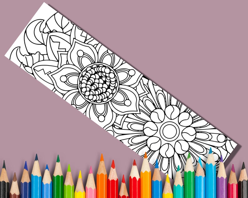 Coloring Bookmarks Printable Bookmarks Bookmarks to Color - Etsy