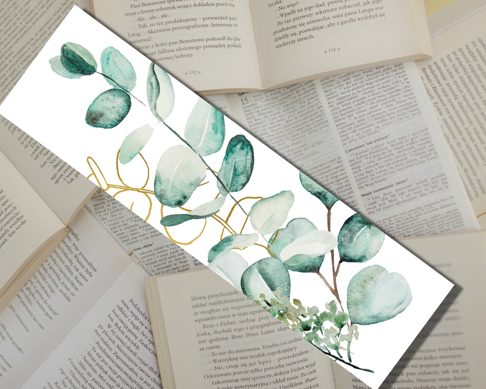 Eucalyptus Watercolor Bookmarks: Botanical Print Set of 8 (digital ...