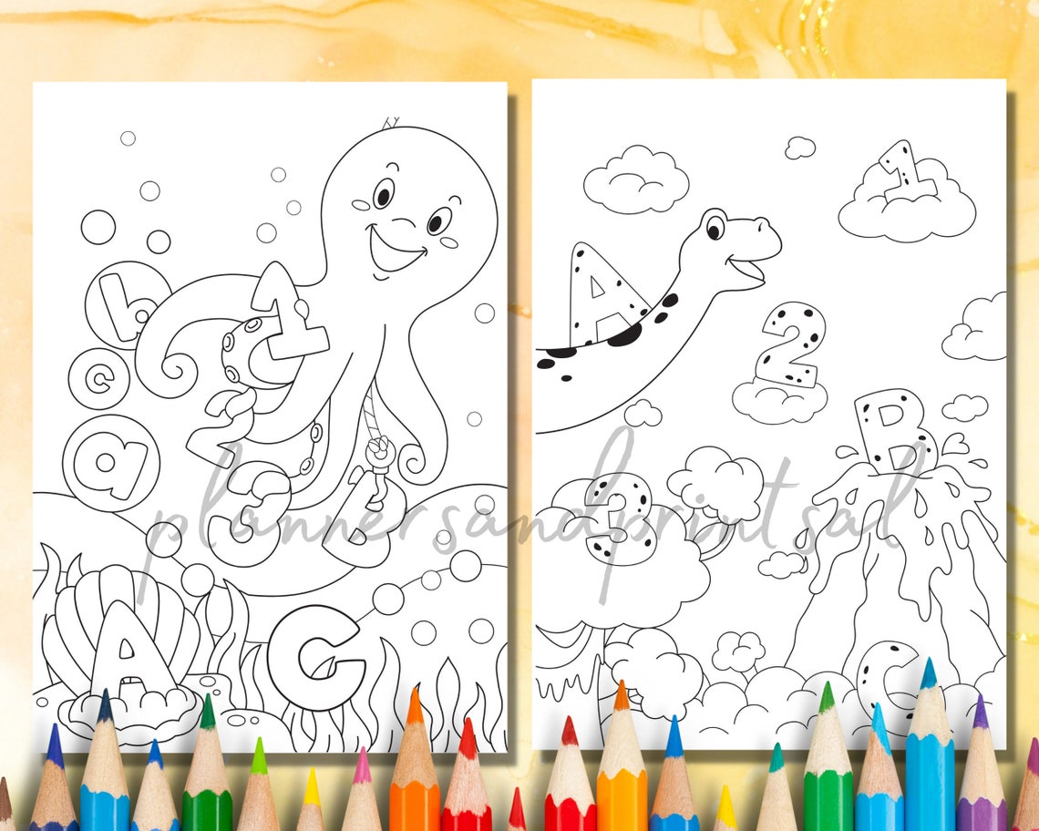 Coloring Poster Printable Coloring Poster Animal Coloring - Etsy