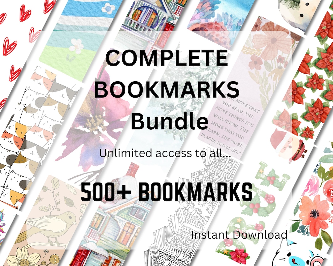 Ultimate Bookmark Bundle: Personalized, Printable, and Coloring Designs ...