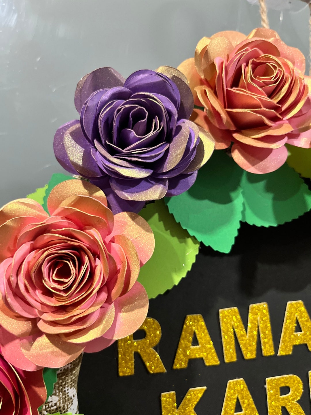 Rolled Cardstock Rose Flower Template: DIY Paper Flower Wreath (PDF ...