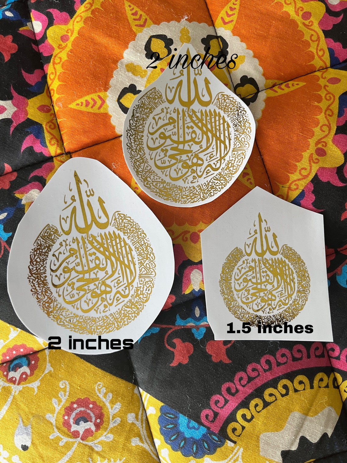 Gold Foil Mini Islamic Calligraphy Stickers, Transparent Stickers ...