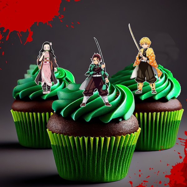 Demon Slayer Cupcake - Etsy