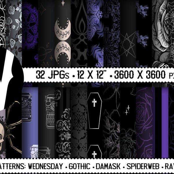 Wednesday Wallpaper - Etsy