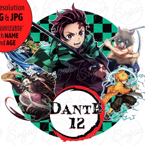 Printable Demon Slayer Birthday Invitation - Etsy