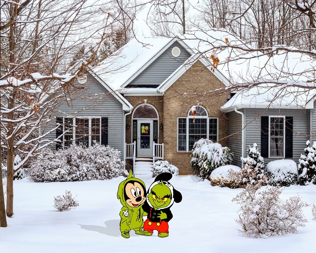 The Grinch and Mickey Yard Sign/disney and Grinch Inspired Mickey and ...