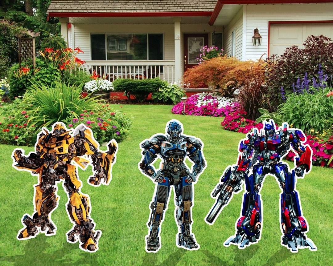 Transformers Yard Signs/ Bumblebee, Optimus Prime, Mirage Transformers ...