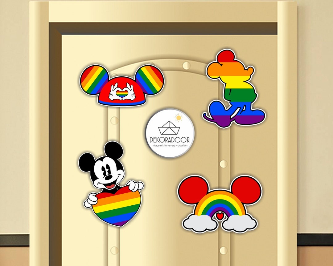 Pride Disney Inspired Disney Cruise Suite Door Magnets/ Pride Mickey ...