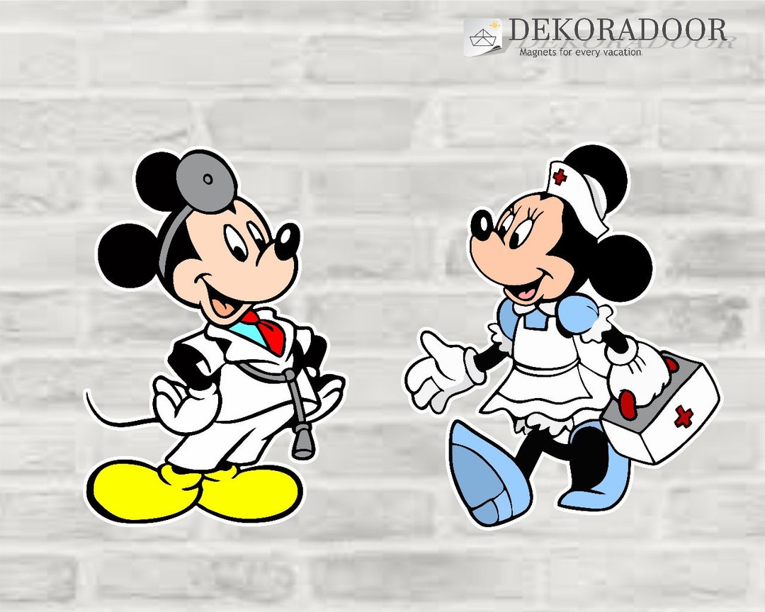 Dr and Nurse Mickey and Minnie Magnet/dr. Magnet/dr. Minnie/ Nurse ...