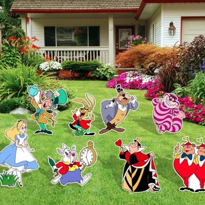 Alice in Wonderland Yard Sign/ Disney Inspired Front Yard Decoration ...