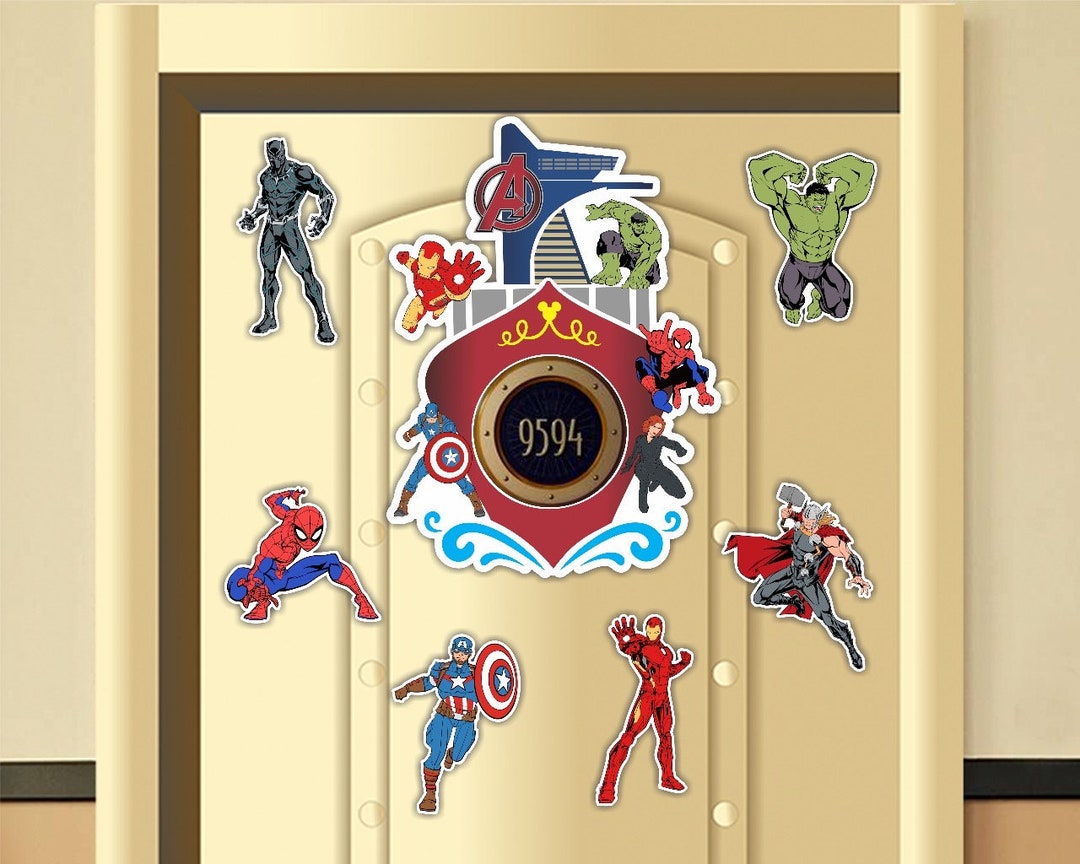Superhero Avengers Cruise Around Number Disney Cruise Suite Door ...
