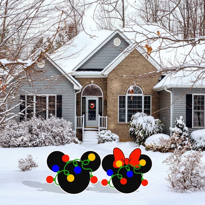 Mickey Mouse Christmas Outdoor Decorations - Etsy