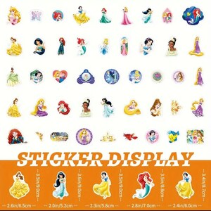 Shinny Disney Princess Vinyl Stickers/vintage Princess Stickers/disney ...