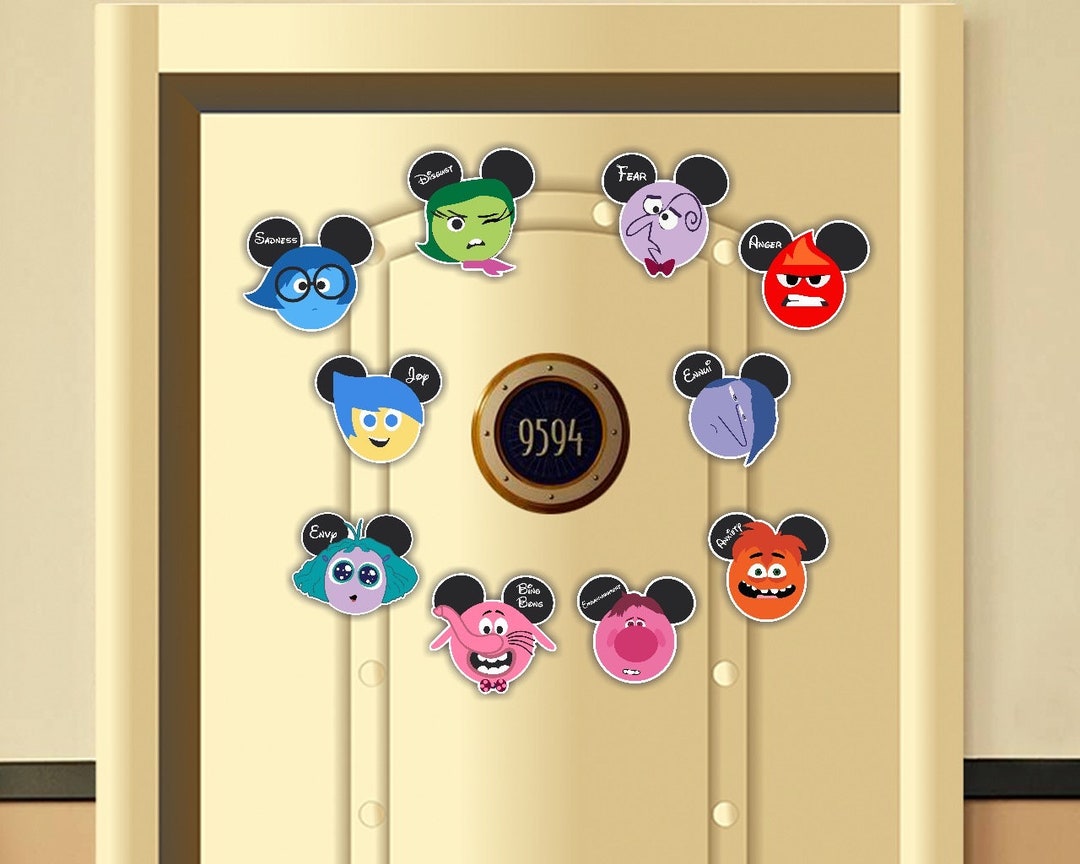 Inside Out Disney Inspired Disney Cruise Suite Door Magnets/mickey Door ...