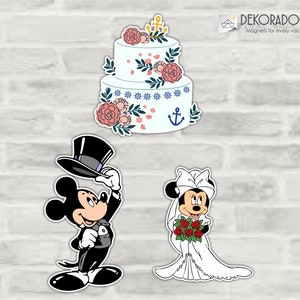 Bride and Groom Mickey and Minnie Wedding Disney Inspired - Etsy