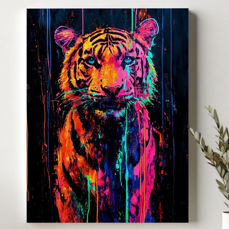 Neon Canvas Art - Etsy