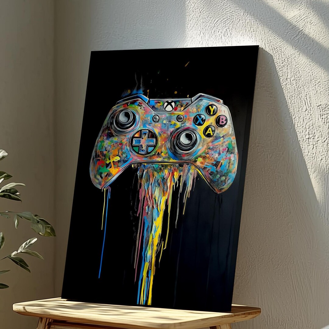 Xbox Controller Graffiti Canvas, Gaming Prints, Gamer Wall Art ...