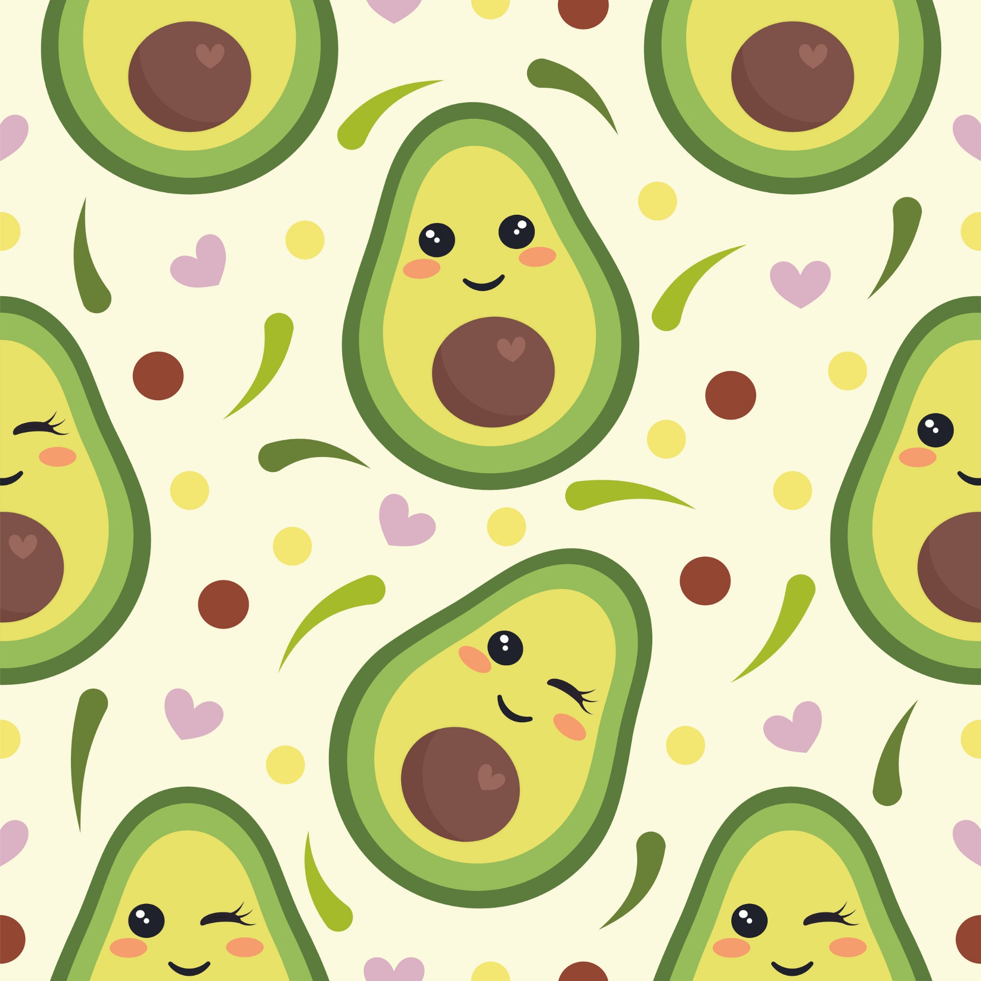 2 Avocado Digital Paper, Seamless Pattern, Prints, Background, Digital ...