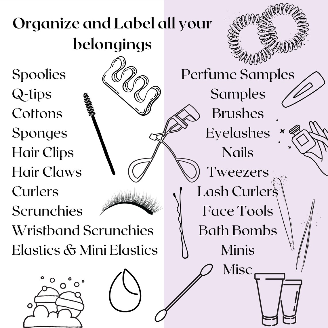 Printable Bathroom Labels Organization Stickers Template Labels for ...