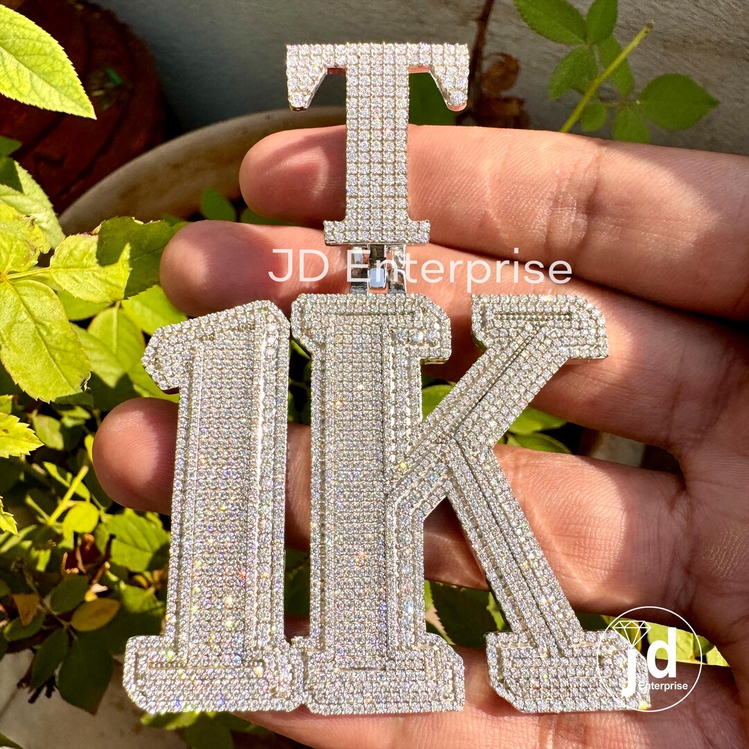 Custom Number Hip Hop Pendant, Custom Your Lucky Letter, Men's Hip Hop ...