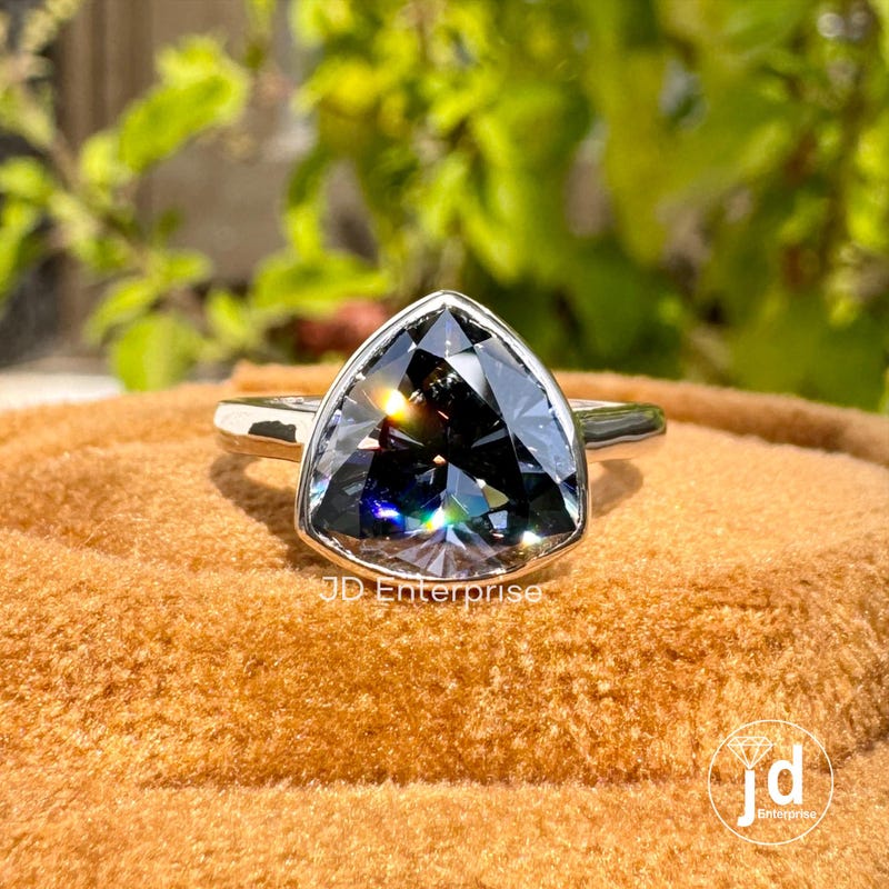Trillion Cut Ring - Etsy
