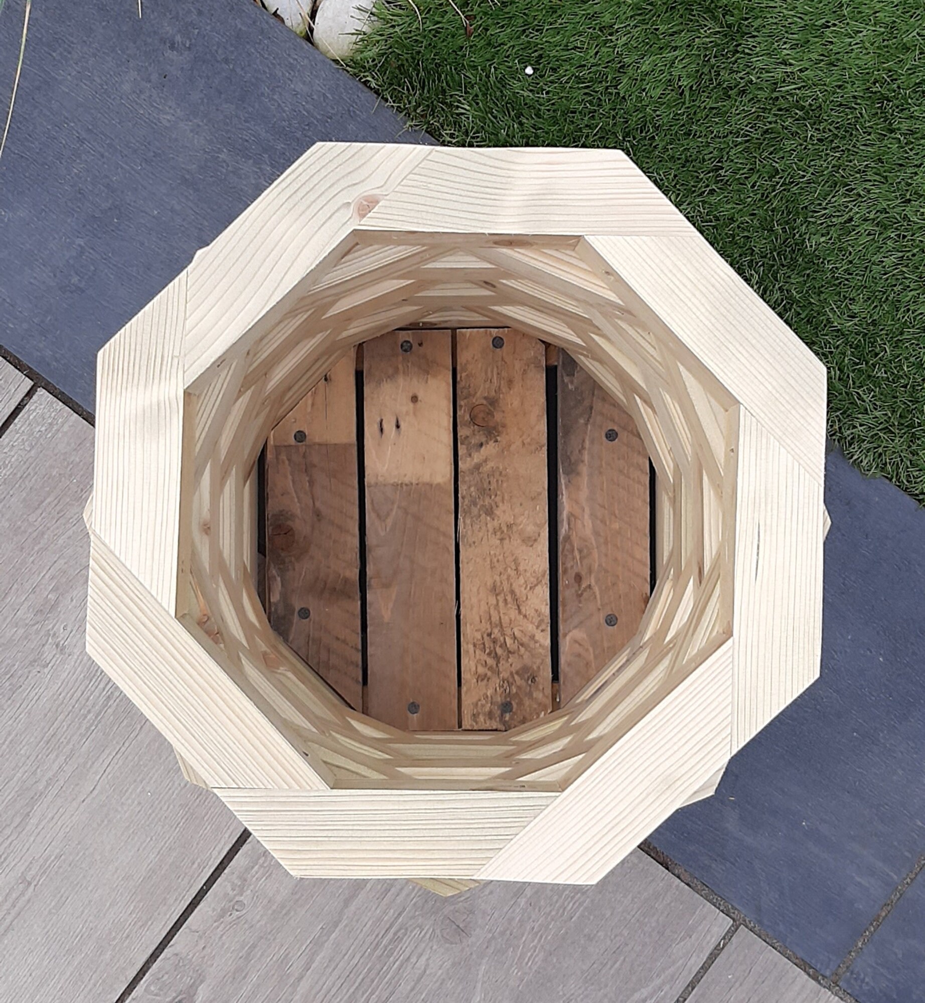 Modern Octagonal Wooden Planter Straight 50/50 Inverted - Etsy
