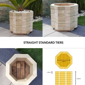 Modern Octagonal Wooden Planter Straight Standard Inverted - Etsy